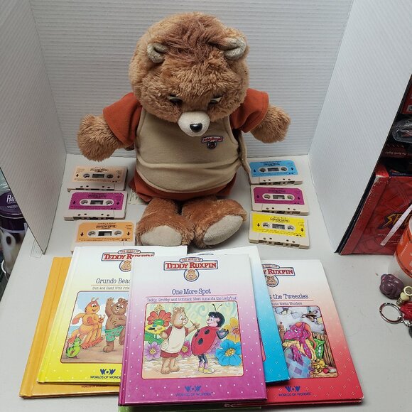 Toys | Teddy Ruxpin Doll 6 Cassettes 7 Books | Poshmark